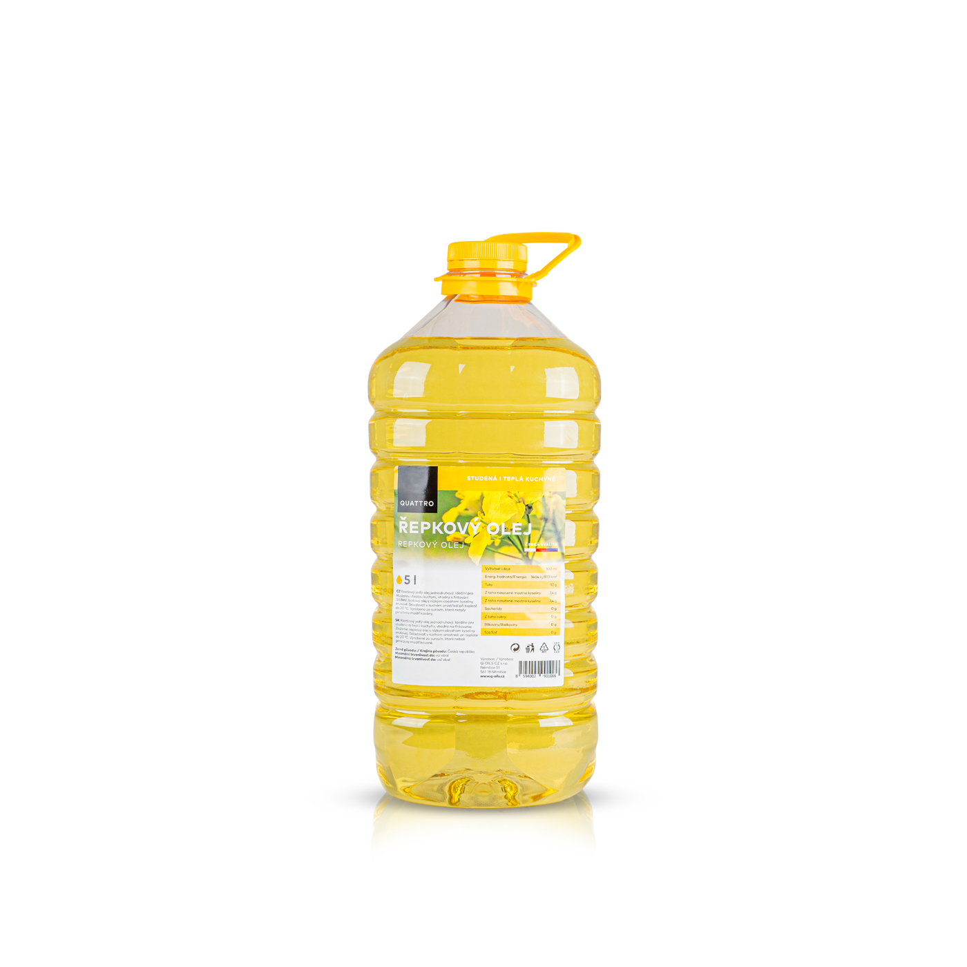 Řepkový olej QUATTRO - Q-OILS CZ s.r.o. - rostlinné jedlé oleje